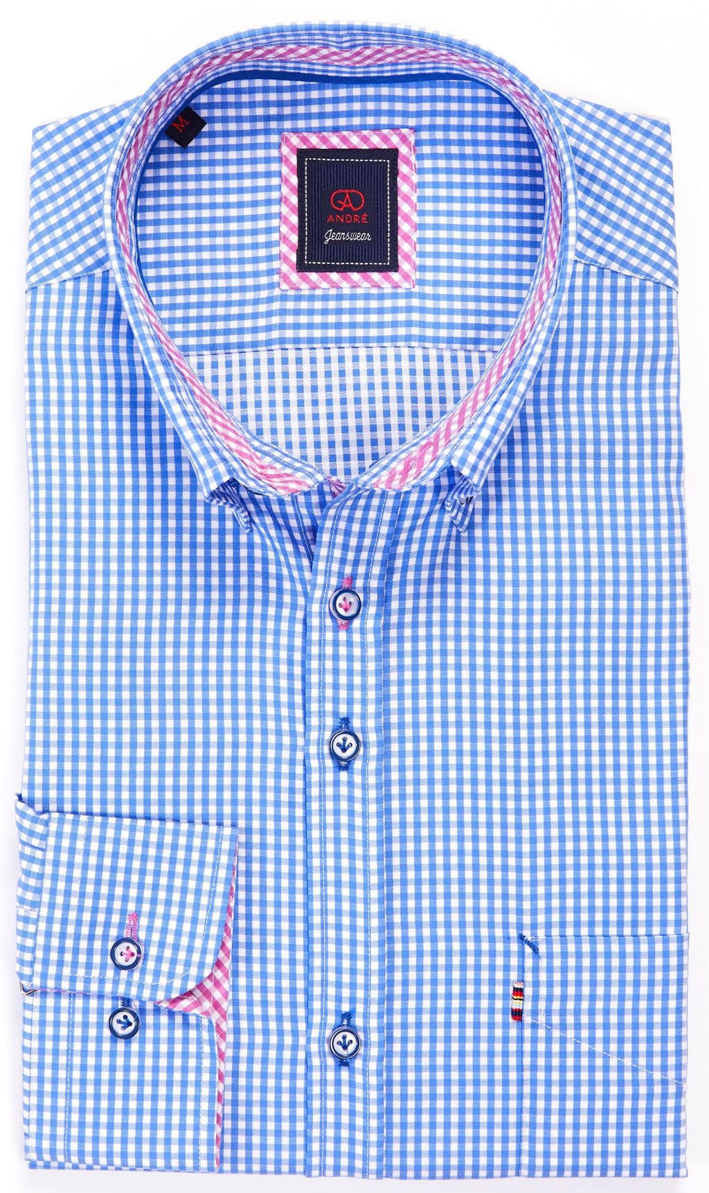 Leeson Blue - Long Sleeve – ANDRÉ MENSWEAR